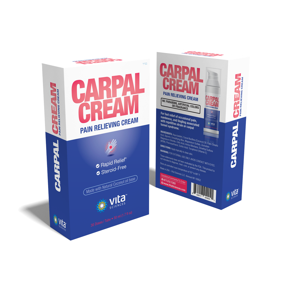 Carpal Cream | Relief from Carpal Tunnel Syndrome | Vita Sciences