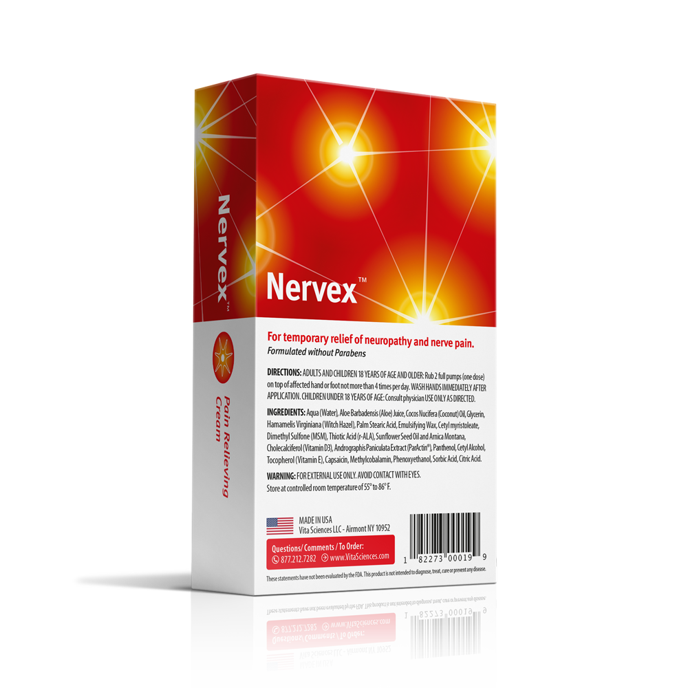 Nervex Neuropathy Cream – Nerve Pain Relief with B Vitamins, MSM ...