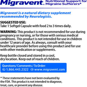 Migravent | Get Rid of Migraines Fast | Vita Sciences