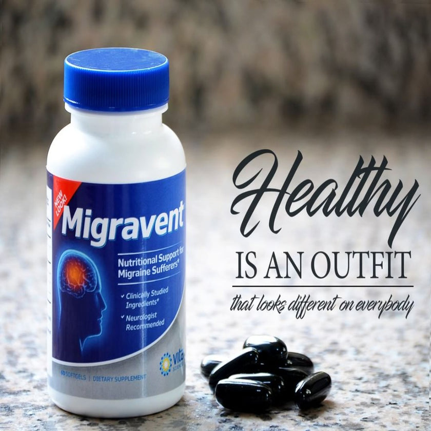 Migravent Migraine Relief Supplement – B2, Magnesium & CoQ10 – Vita ...